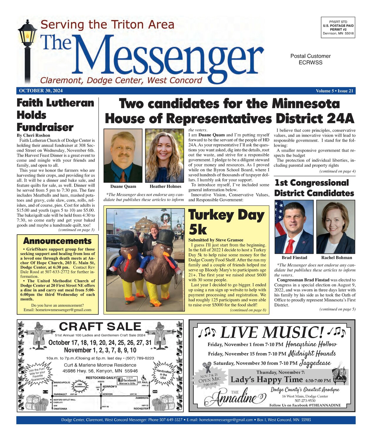 The Messenger November 2024 Issue 1 - West Concord Messenger